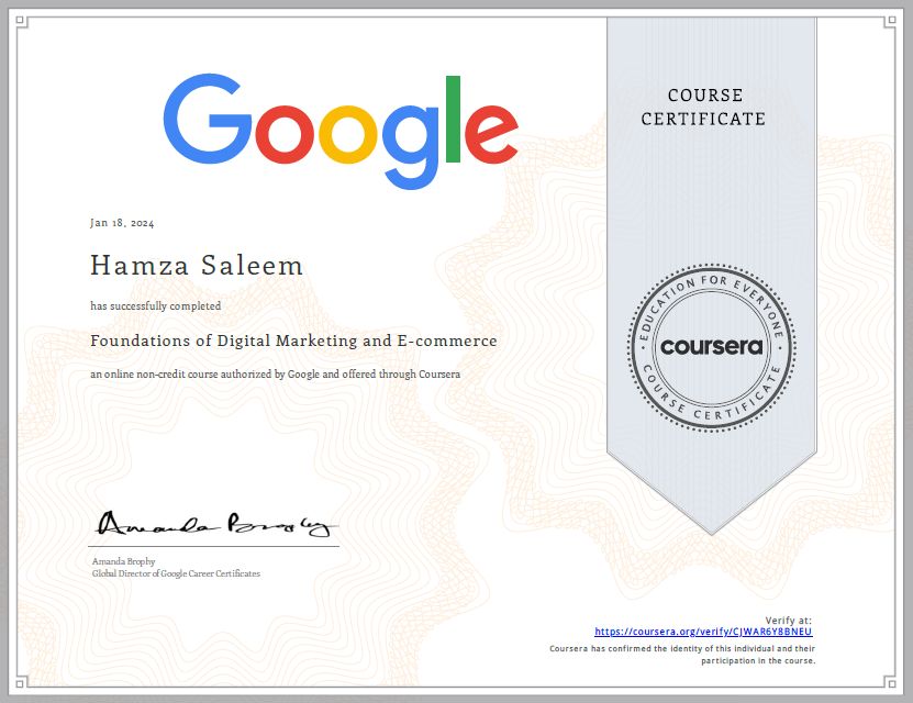 Hamza Saleem on LinkedIn: Another Acheivement! 😍 Alhumdullilah ... Hamza Saleem on LinkedIn: Another Acheivement! 😍 Alhumdullilah ...