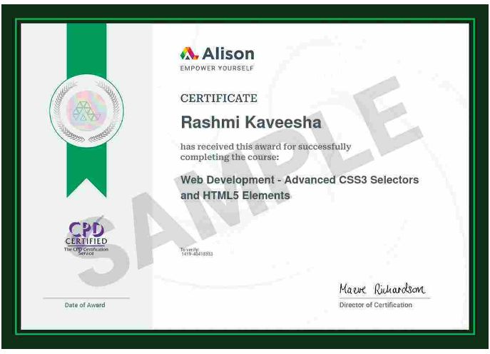 Rashmi Kaveesha on LinkedIn: #alison Rashmi Kaveesha on LinkedIn: #alison