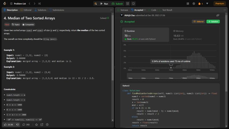 Abhijit Das on LinkedIn: #leetcode #python #array #binarysearch # ... Abhijit Das on LinkedIn: #leetcode #python #array #binarysearch # ...