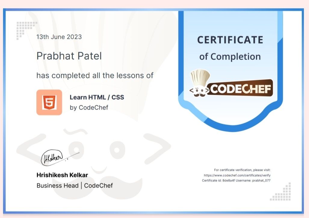 Prabhat Patel on LinkedIn: #codechef #html #css #solveproblems #debug # ... Prabhat Patel on LinkedIn: #codechef #html #css #solveproblems #debug # ...