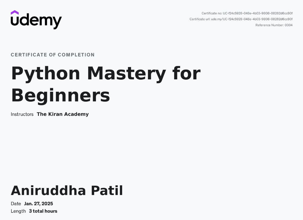 Aniruddha Patil on LinkedIn: #python #programming #learning # ... Aniruddha Patil on LinkedIn: #python #programming #learning # ...