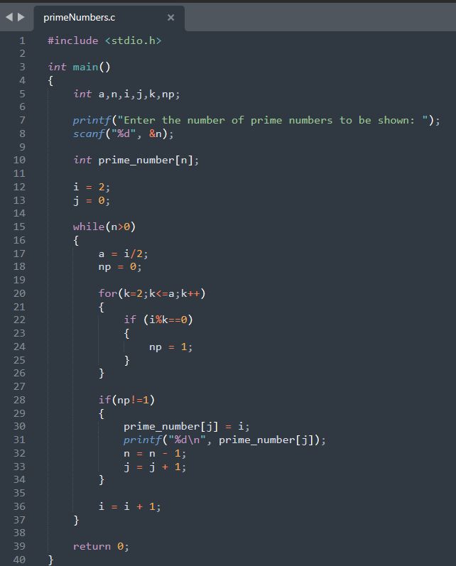 Tushar Singh on LinkedIn: #cprogramming #codingjourney #primenumbers # ... Tushar Singh on LinkedIn: #cprogramming #codingjourney #primenumbers # ...