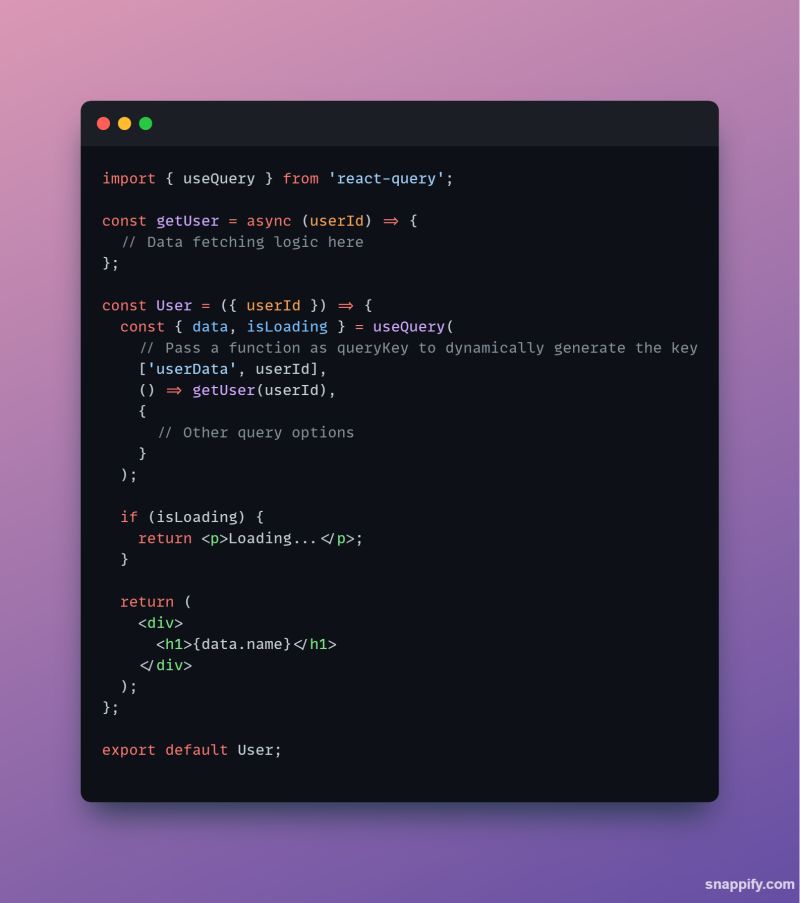 Syed Khizer on LinkedIn: #reactjs #reactquery #javascript Syed Khizer on LinkedIn: #reactjs #reactquery #javascript