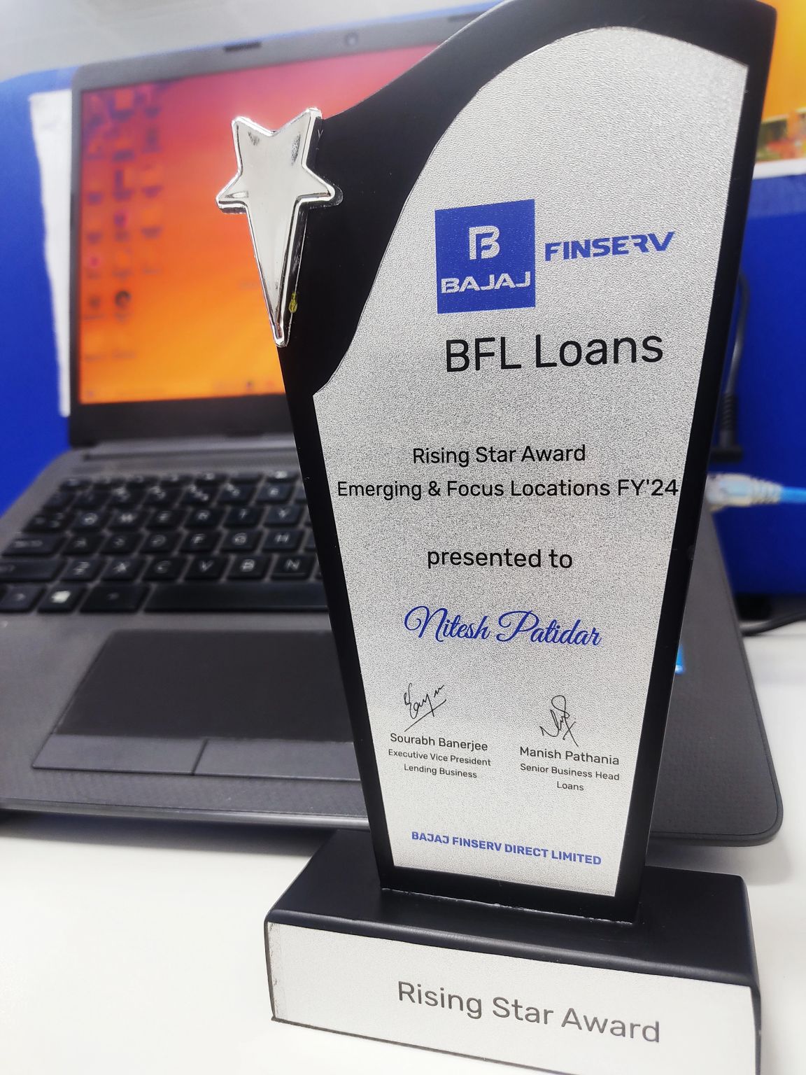 Nitesh Patidar on LinkedIn: Rising star Award #bfdl FY24 Nitesh Patidar on LinkedIn: Rising star Award #bfdl FY24