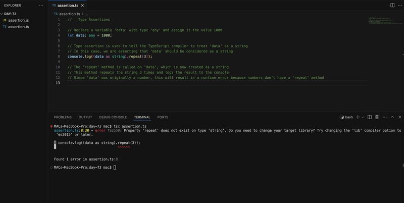 Rubi Abid on LinkedIn: #100daysofcode #typescript #typeassertions # ... Rubi Abid on LinkedIn: #100daysofcode #typescript #typeassertions # ...