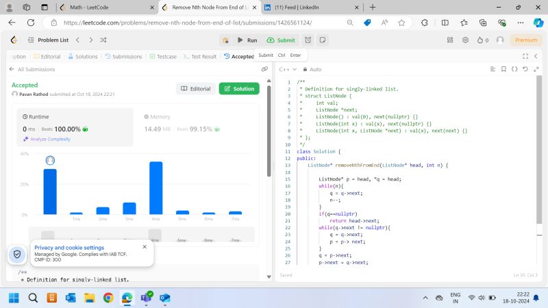 Pavan Rathod on LinkedIn: #linkedlist #leetcode #codingjourney # ... Pavan Rathod on LinkedIn: #linkedlist #leetcode #codingjourney # ...