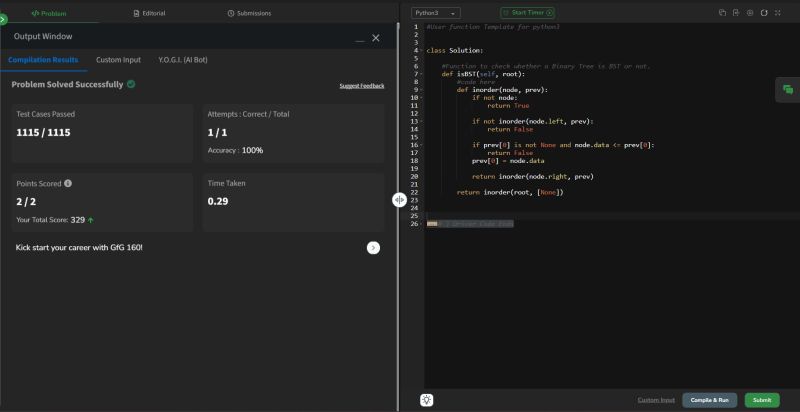 #gfg160 #binarytree #bst #validation #inordertraversal #recursion # ... #gfg160 #binarytree #bst #validation #inordertraversal #recursion # ...