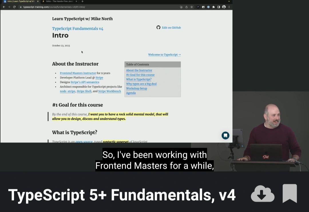 The course on Typescript 5+ Fundamentals, V4 on Frontend Masters by ... The course on Typescript 5+ Fundamentals, V4 on Frontend Masters by ...