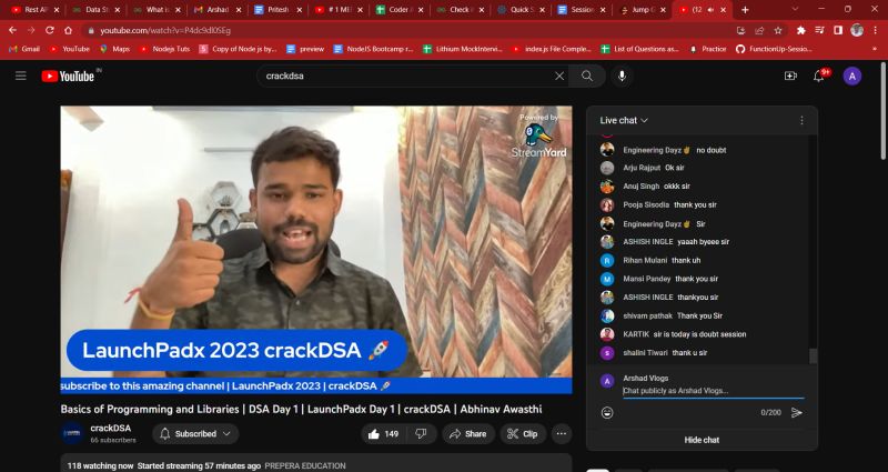 Arshad Aga on LinkedIn: Abhinav Awasthi crackDSA Day 1 at this small ... Arshad Aga on LinkedIn: Abhinav Awasthi crackDSA Day 1 at this small ...