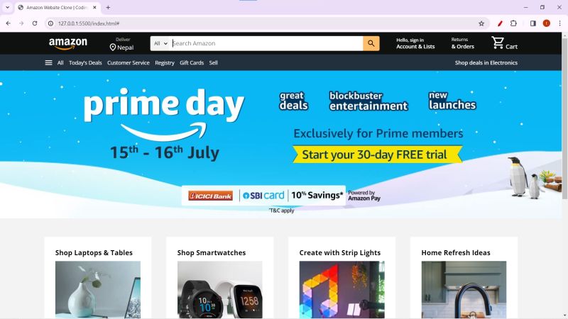 surya gupta on LinkedIn: #html #css #amazonclone surya gupta on LinkedIn: #html #css #amazonclone