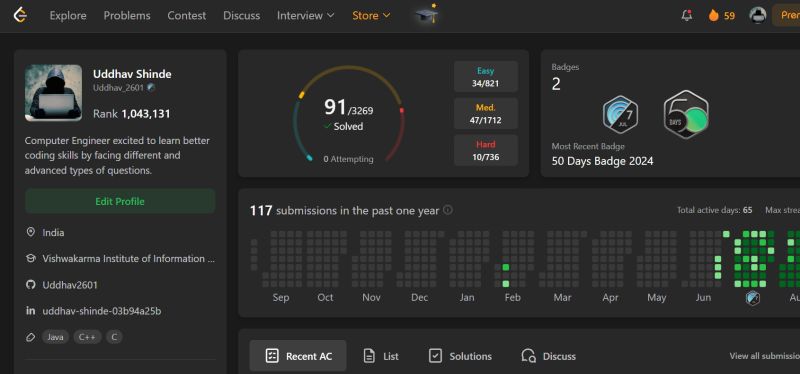 Uddhav Shinde on LinkedIn: #codingjourney #leetcode #continuouslearning ... Uddhav Shinde on LinkedIn: #codingjourney #leetcode #continuouslearning ...