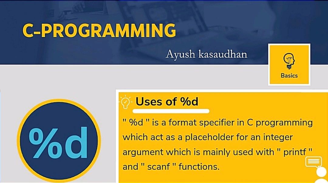 Ayush Kasaudhan on LinkedIn: Uses of %d in C programming 🔥 Ayush Kasaudhan on LinkedIn: Uses of %d in C programming 🔥