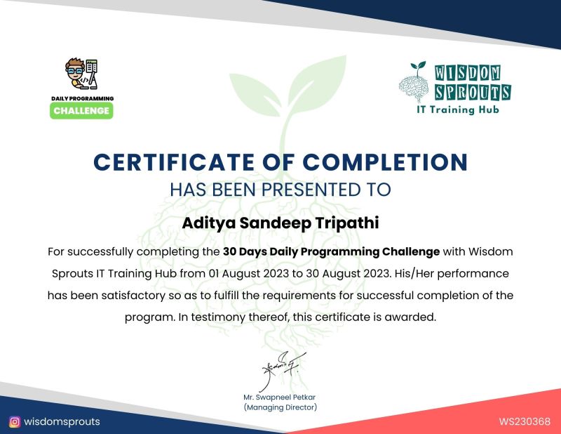 Aditya Tripathi on LinkedIn: #programmingchallenge #coding # ... Aditya Tripathi on LinkedIn: #programmingchallenge #coding # ...
