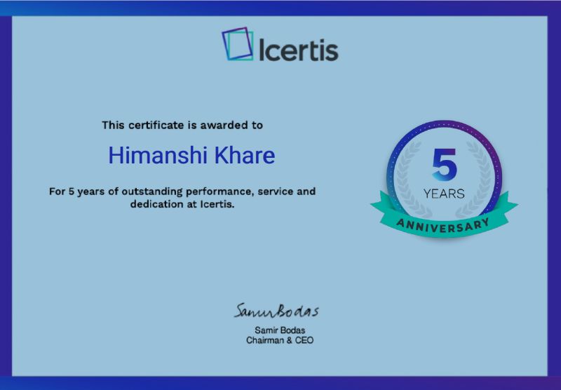 5 Amazing years at Icertis Five years ago, I never imagined how much I ... 5 Amazing years at Icertis Five years ago, I never imagined how much I ...