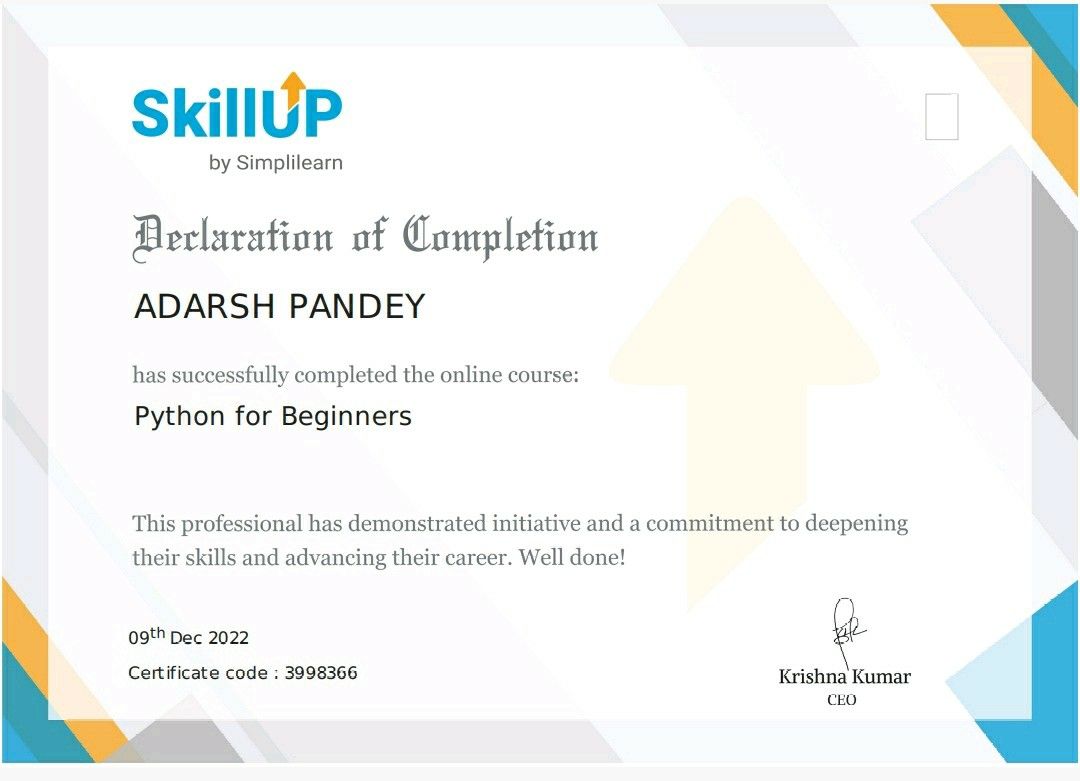 Adarsh Pandey on LinkedIn: #python Adarsh Pandey on LinkedIn: #python