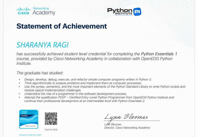 #python #cisconetacad #codinglife | Sharanya Ragi #python #cisconetacad #codinglife | Sharanya Ragi