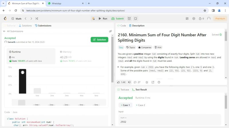 Solving LeetCode and GeeksforGeeks Problems | Samarth Bide posted on ... Solving LeetCode and GeeksforGeeks Problems | Samarth Bide posted on ...