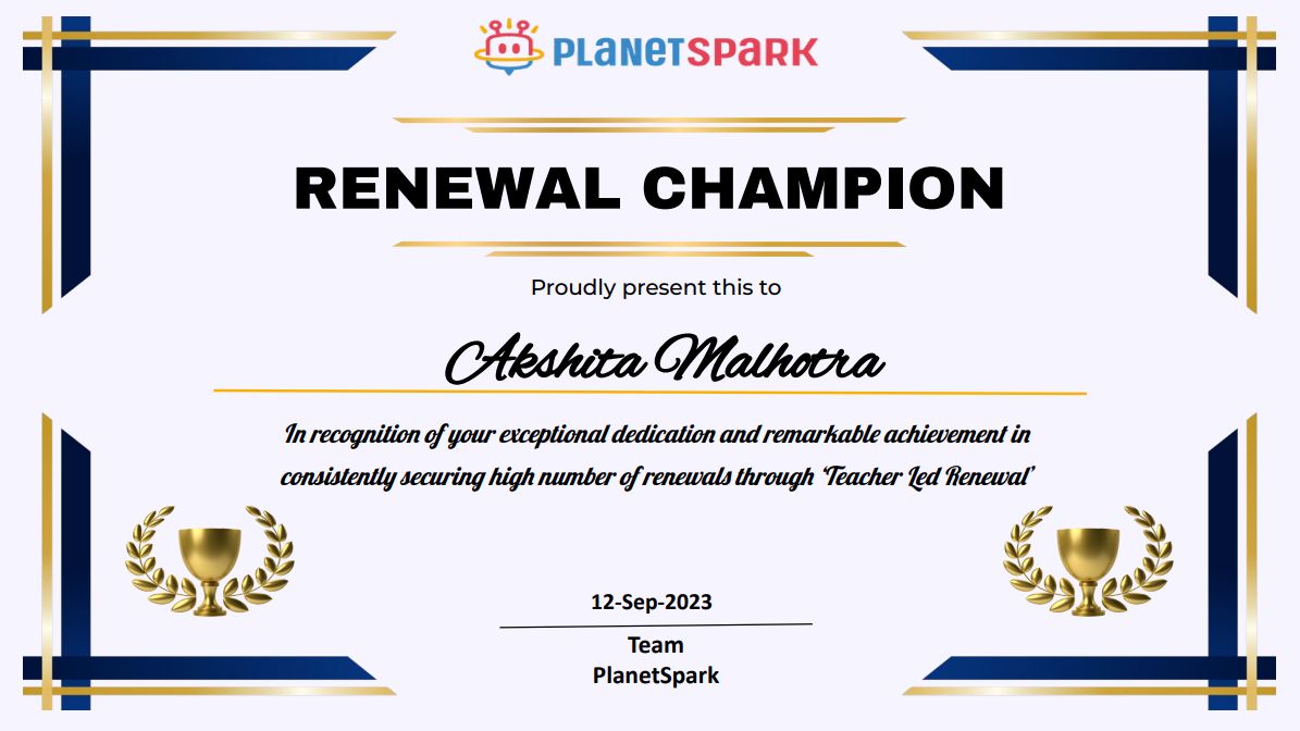 Akshita Malhotra on LinkedIn: Thank you PlanetSpark for these wonderful ... Akshita Malhotra on LinkedIn: Thank you PlanetSpark for these wonderful ...