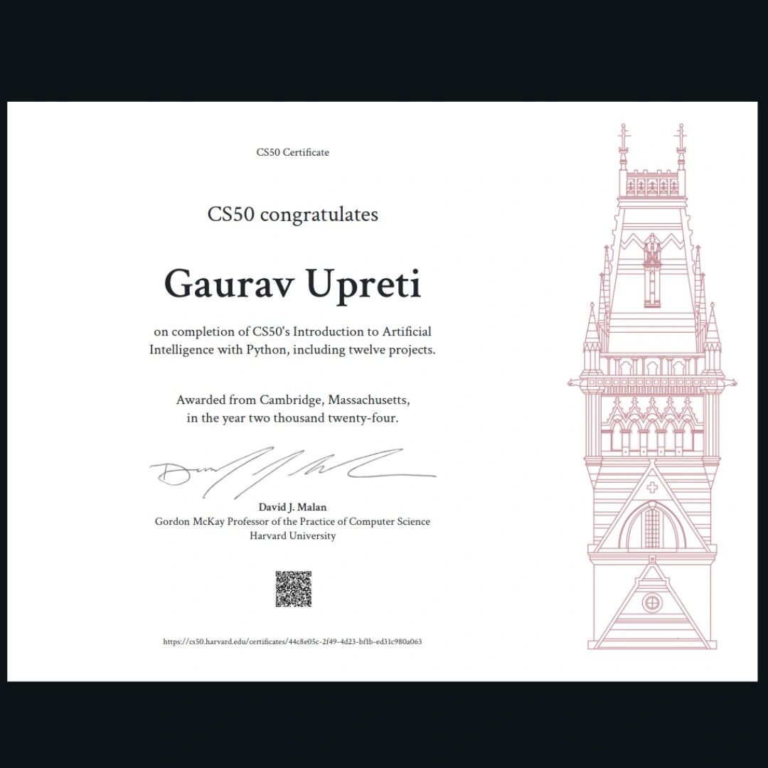 Gaurav Upreti on LinkedIn: #cs50ai #artificialintelligence # ... Gaurav Upreti on LinkedIn: #cs50ai #artificialintelligence # ...