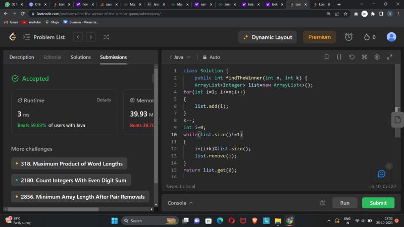 Rishika Jain on LinkedIn: Embarking on Day 42 of my LeetCode journey is ... Rishika Jain on LinkedIn: Embarking on Day 42 of my LeetCode journey is ...
