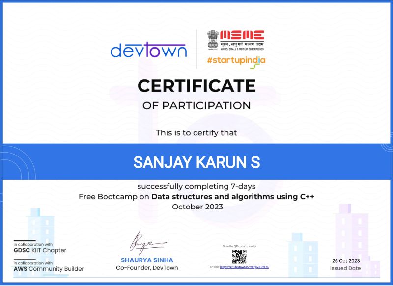 Sanjay Karun S on LinkedIn: #devtown #startupindia Sanjay Karun S on LinkedIn: #devtown #startupindia