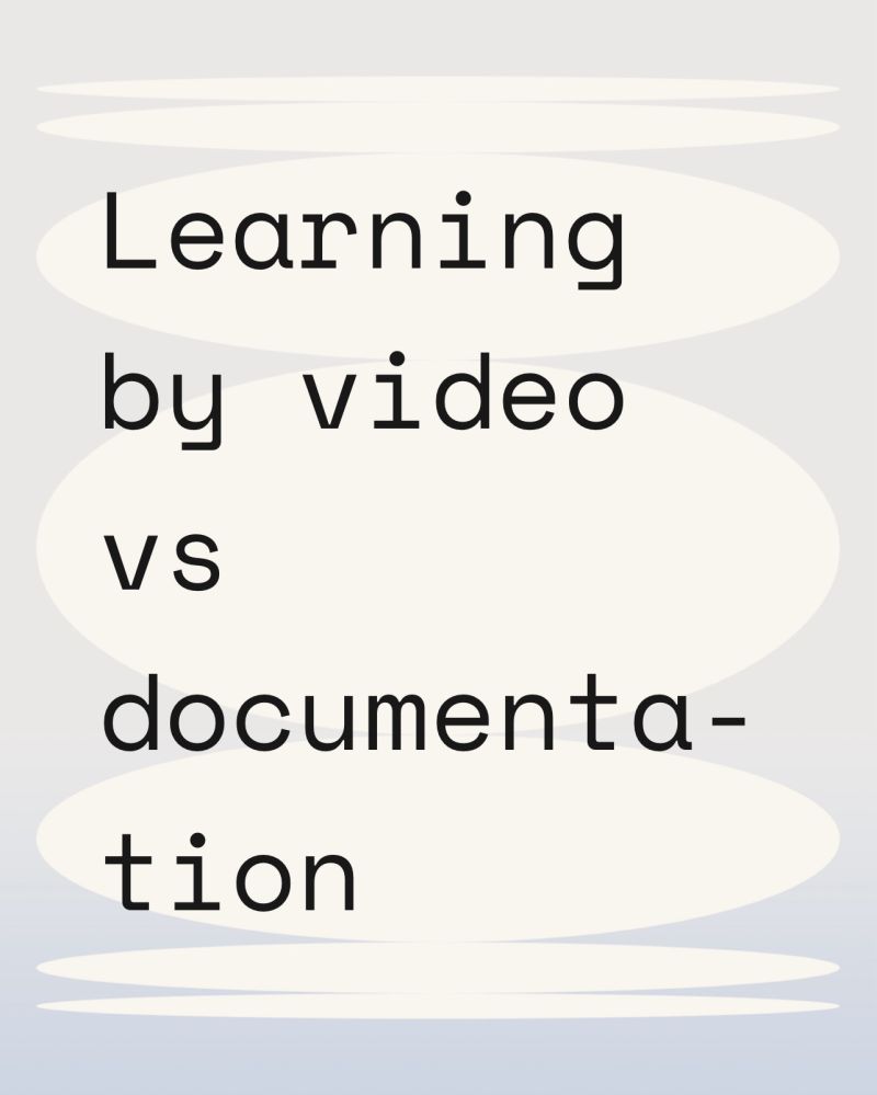 Emmanuel Akin-Ademola on LinkedIn: Learning by video vs documentation ... Emmanuel Akin-Ademola on LinkedIn: Learning by video vs documentation ...