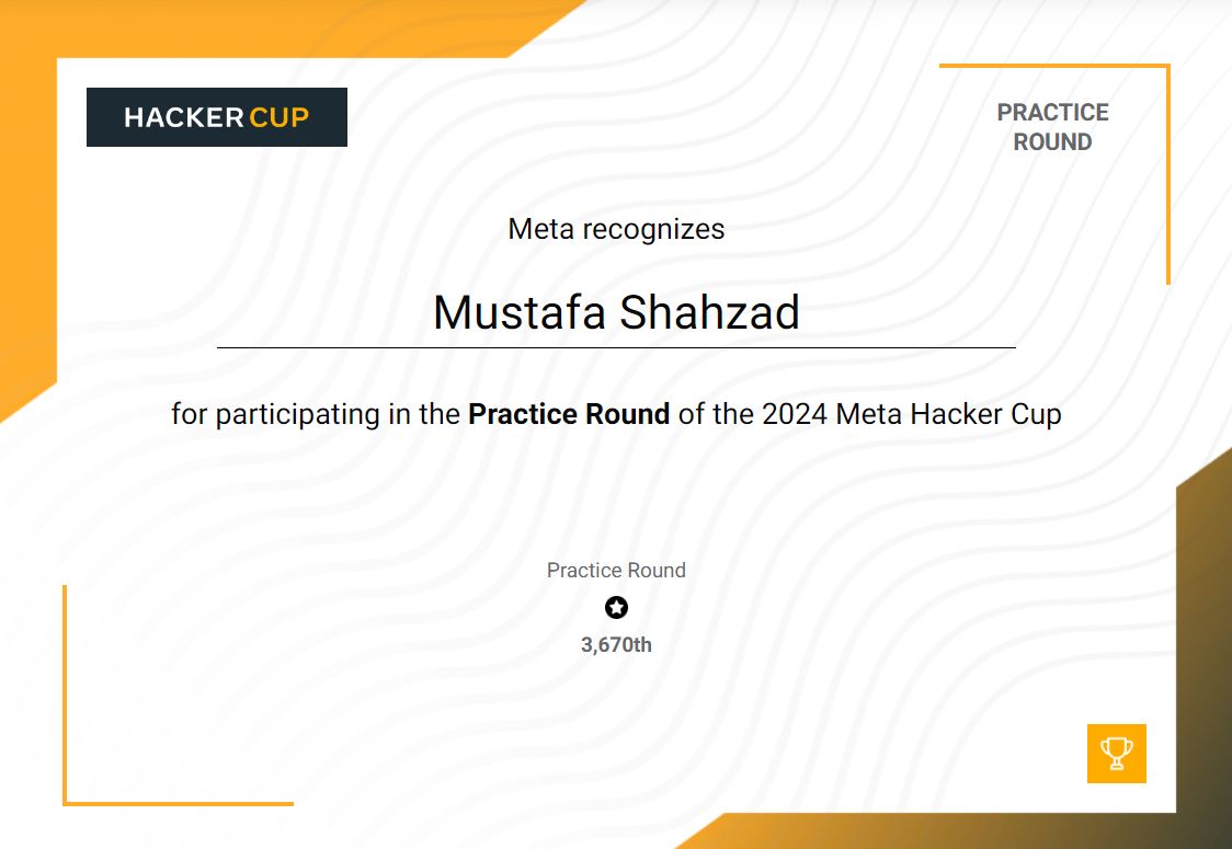 Mustafa Shahzad on LinkedIn: #metahackercup #codingcompetition # ... Mustafa Shahzad on LinkedIn: #metahackercup #codingcompetition # ...