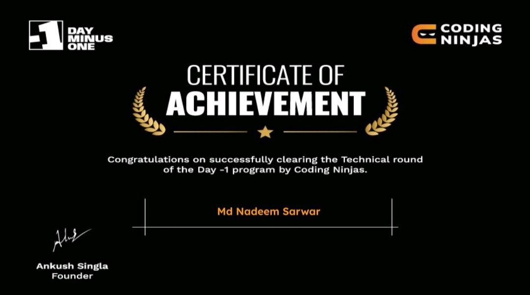 Md Nadeem Sarwar on LinkedIn: #coding #experience #problemsolving Md Nadeem Sarwar on LinkedIn: #coding #experience #problemsolving