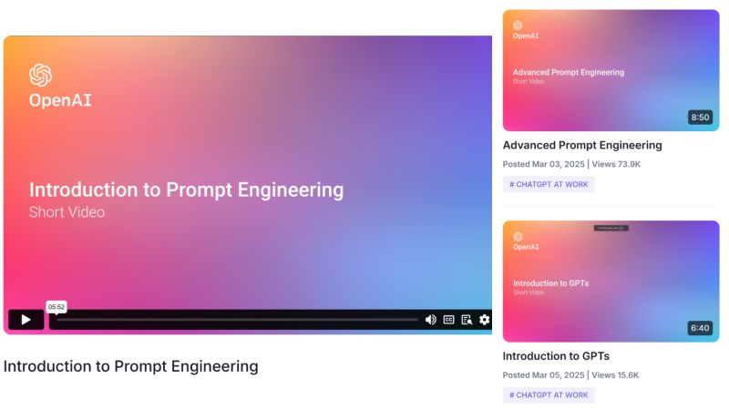 BOOM!! OpenAI released a 3-part video series on prompt engineering, and ... BOOM!! OpenAI released a 3-part video series on prompt engineering, and ...