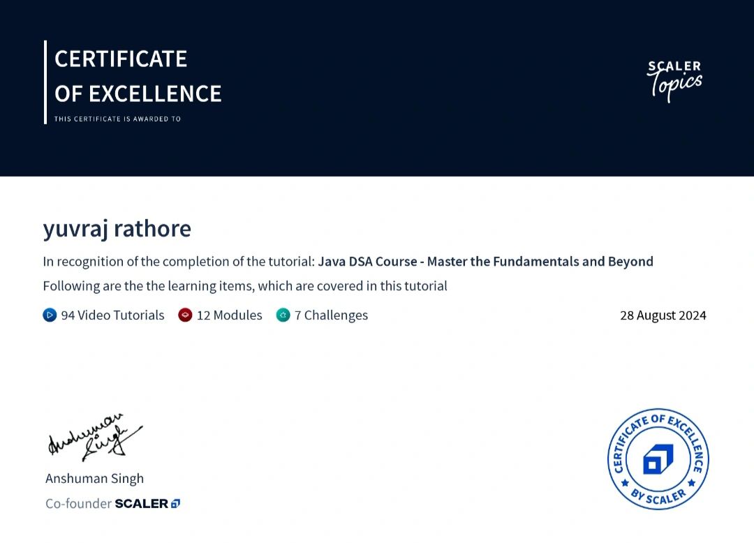 Yuvarj Rathore on LinkedIn: #java #dsa #coding #programming # ... Yuvarj Rathore on LinkedIn: #java #dsa #coding #programming # ...