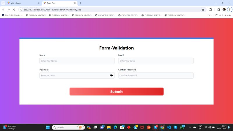 Manikandan B on LinkedIn: #reactjs #webdevelopment #formvalidation # ... Manikandan B on LinkedIn: #reactjs #webdevelopment #formvalidation # ...