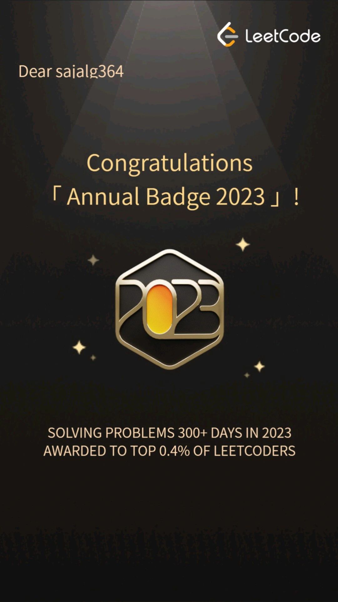 Completed LeetCode 300+ Days of Coding | SAJAL MAHAJAN posted on the ... Completed LeetCode 300+ Days of Coding | SAJAL MAHAJAN posted on the ...