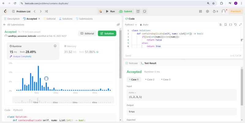 #100daysofcode #leetcode #python #algorithms #codingchallenge | Sandhiya S #100daysofcode #leetcode #python #algorithms #codingchallenge | Sandhiya S