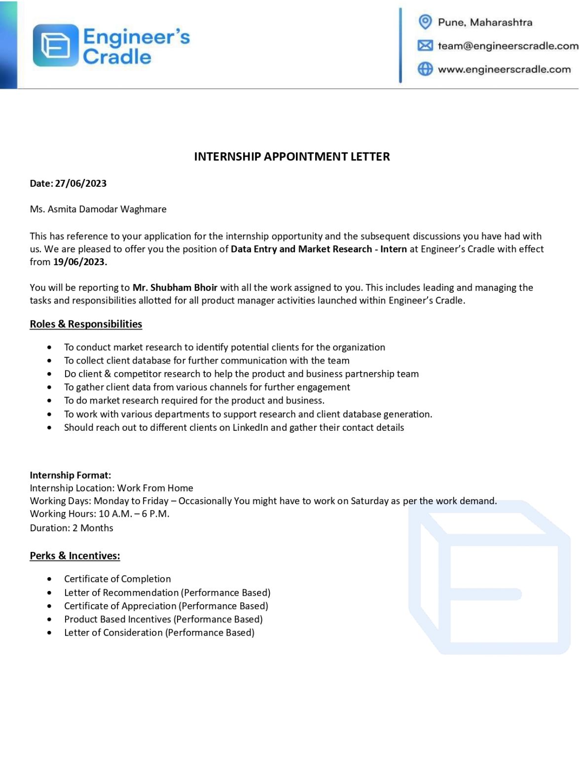 Asmita Waghmare on LinkedIn: #internship #engineer #intern # ... Asmita Waghmare on LinkedIn: #internship #engineer #intern # ...