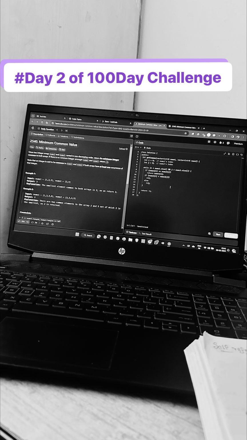 Day 2 of 100-Day LeetCode Challenge | Ashish Raj posted on the topic ... Day 2 of 100-Day LeetCode Challenge | Ashish Raj posted on the topic ...