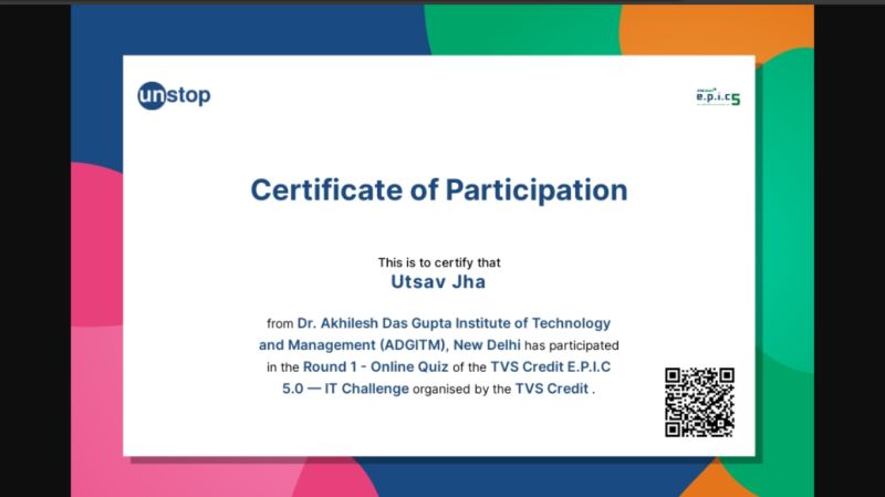 Utsav Jha on LinkedIn: #tvscredit #unstop #cop #internships #freshers # ... Utsav Jha on LinkedIn: #tvscredit #unstop #cop #internships #freshers # ...