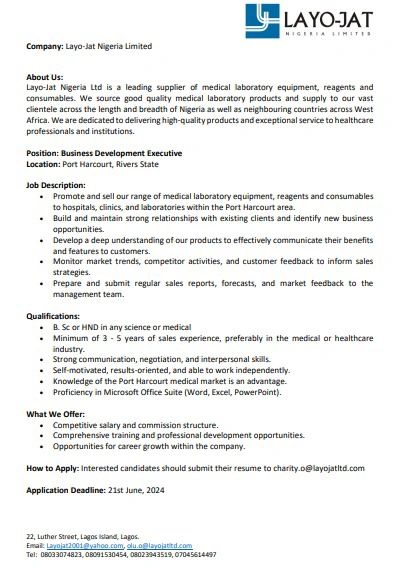 Adeyemi Yemi Saheed on LinkedIn: Interested qualified candidate should ... Adeyemi Yemi Saheed on LinkedIn: Interested qualified candidate should ...