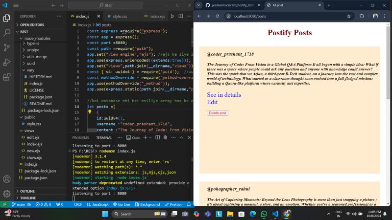 Prashant Kumar on LinkedIn: #restapi #crud #postify Prashant Kumar on LinkedIn: #restapi #crud #postify