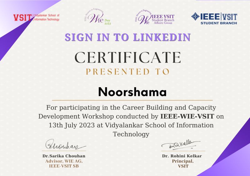Noorshama Ansari on LinkedIn: #linkedinworkshop # ... Noorshama Ansari on LinkedIn: #linkedinworkshop # ...