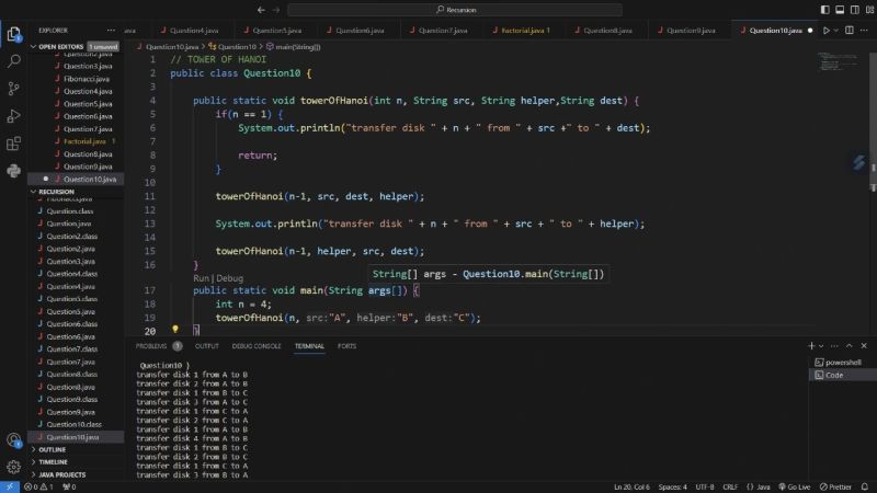 Kashinath Kesale on LinkedIn: #100daysofcode #recursion #towerofhanoi # ... Kashinath Kesale on LinkedIn: #100daysofcode #recursion #towerofhanoi # ...