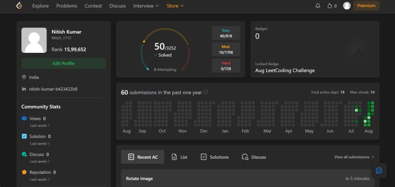 Nitish Kumar on LinkedIn: #leetcode Nitish Kumar on LinkedIn: #leetcode