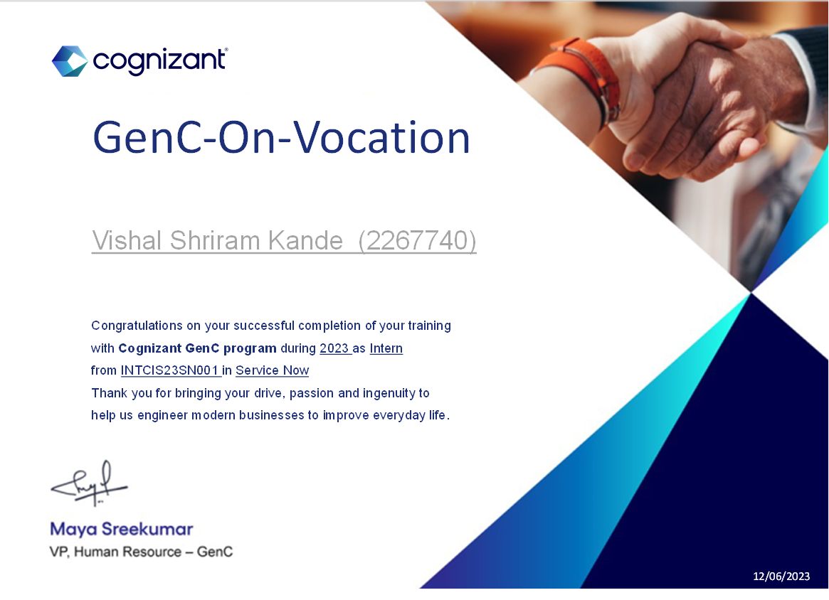 Vishal Kande on LinkedIn: #opportunity #experience #learning #training ... Vishal Kande on LinkedIn: #opportunity #experience #learning #training ...