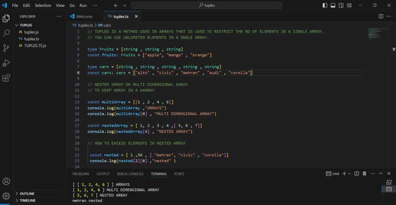 Hafsa Waqar on LinkedIn: USE OF TUPLES IN ARRAYS AND NESTED OR MULTI ... Hafsa Waqar on LinkedIn: USE OF TUPLES IN ARRAYS AND NESTED OR MULTI ...