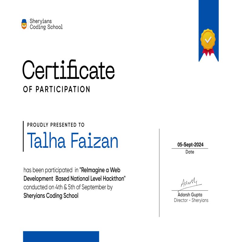 Talha Faizan on LinkedIn: #webdevelopment #hackathon # ... Talha Faizan on LinkedIn: #webdevelopment #hackathon # ...