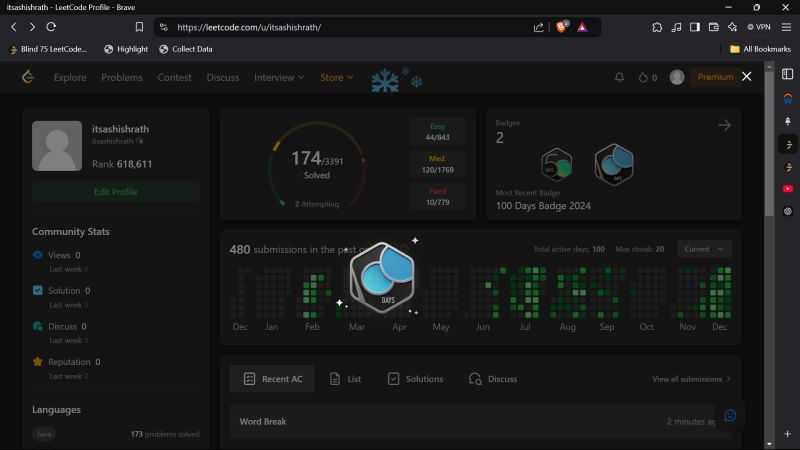 ASHISH RATHORE on LinkedIn: #codingjourney #leetcode #consistency # ... ASHISH RATHORE on LinkedIn: #codingjourney #leetcode #consistency # ...