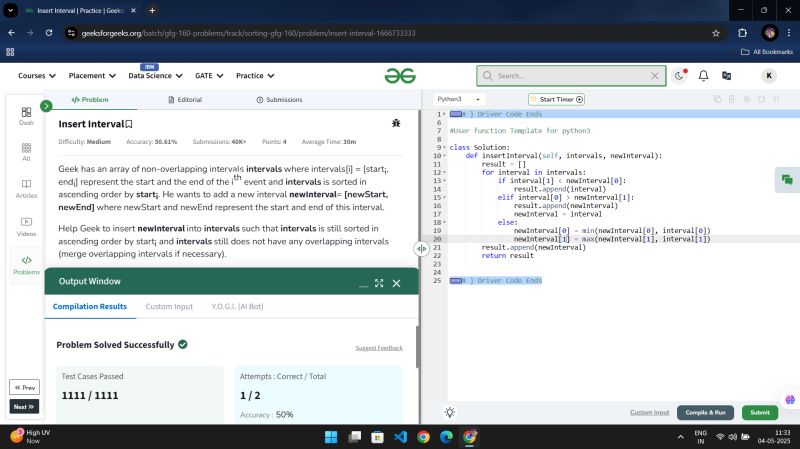 #gfg160 #geekstreak2025 #python #intervalproblems #greedyalgorithms # ... #gfg160 #geekstreak2025 #python #intervalproblems #greedyalgorithms # ...