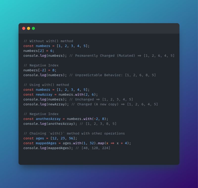 Nauman Ch on LinkedIn: #javascript #immutability #coding #arraymethods ... Nauman Ch on LinkedIn: #javascript #immutability #coding #arraymethods ...