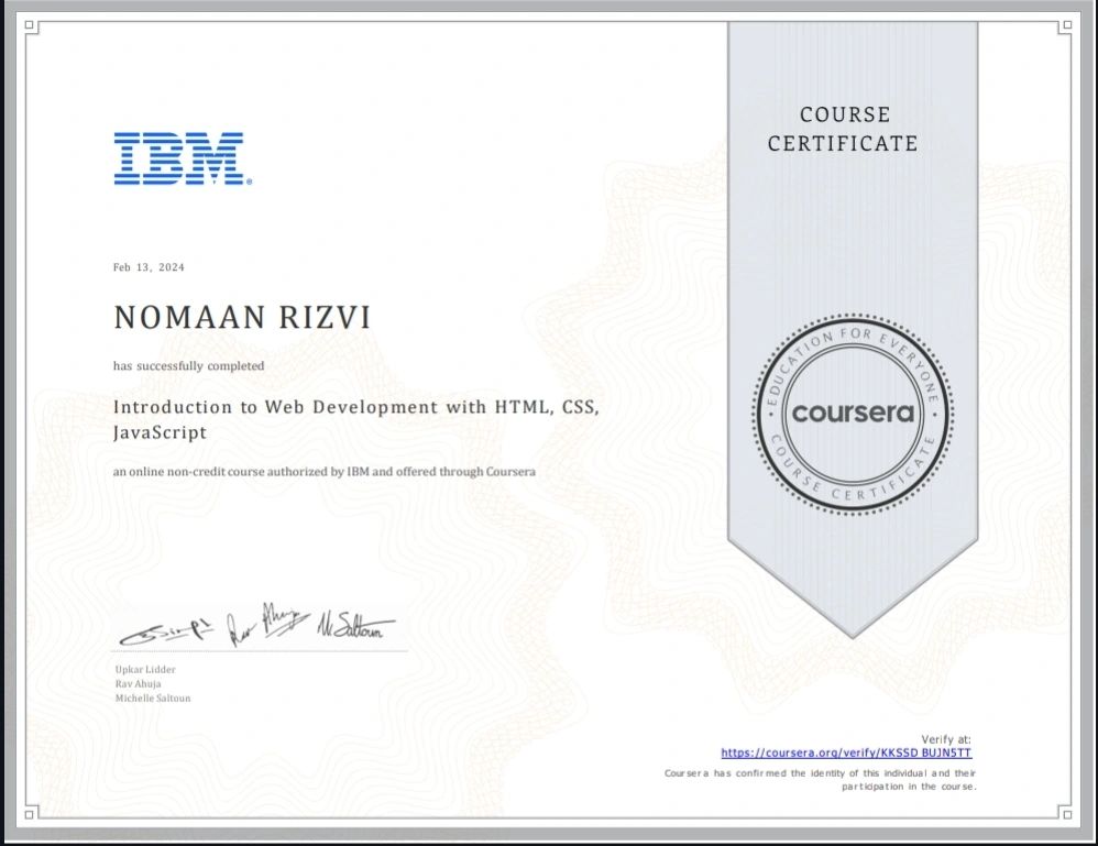 Nomaan Rizvi on LinkedIn: #courseracertificates #networking #html #css ... Nomaan Rizvi on LinkedIn: #courseracertificates #networking #html #css ...