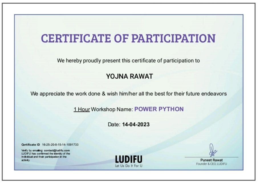Yojna Rawat on LinkedIn: #python #programmers #pythonlearning # ... Yojna Rawat on LinkedIn: #python #programmers #pythonlearning # ...
