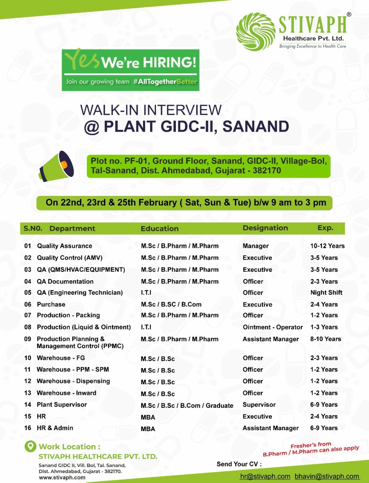 Stivaph Healthcare Pvt. Ltd. on LinkedIn: #vacancy #recruitment #hiring ... Stivaph Healthcare Pvt. Ltd. on LinkedIn: #vacancy #recruitment #hiring ...